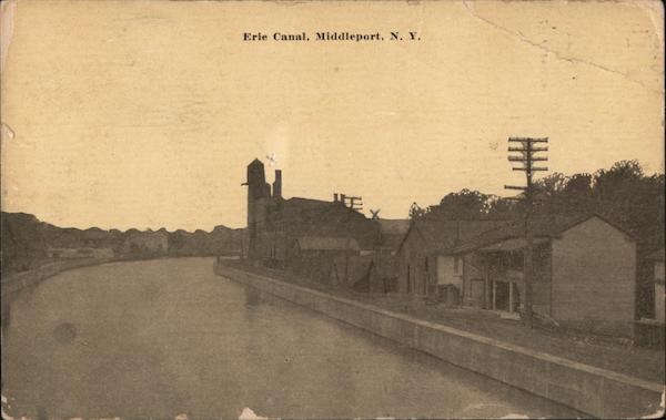 Erie Canal Middleport, NY Postcard