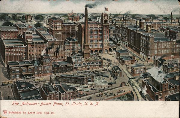 The Anheuser-Busch Plant St. Louis, MO Postcard
