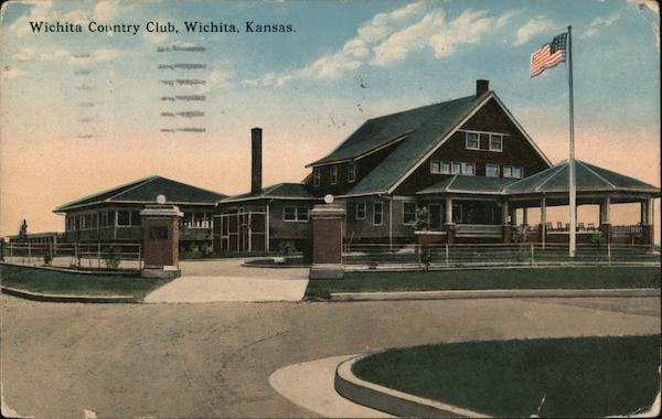 Wichita Country Club Kansas Postcard