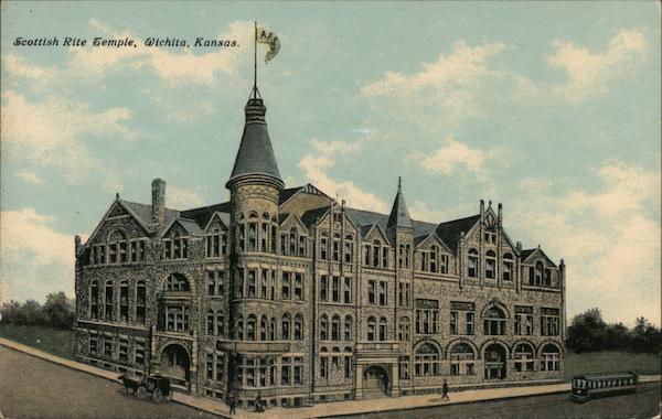 Scottish Rite Temple Wichita, KS Postcard