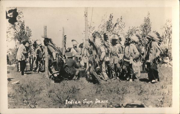 Indian Sun Dance Native Americana Postcard