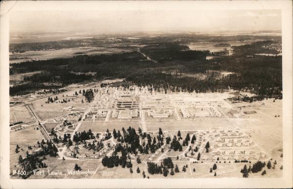 Aerial View of Fort Lewis Washington Postcard