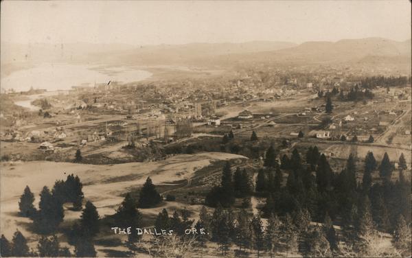 View of City The Dalles, OR Postcard