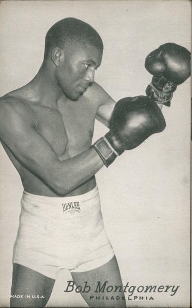 Boxer Bob Montgomery Philadelphia, PA Boxing Arcade Card
