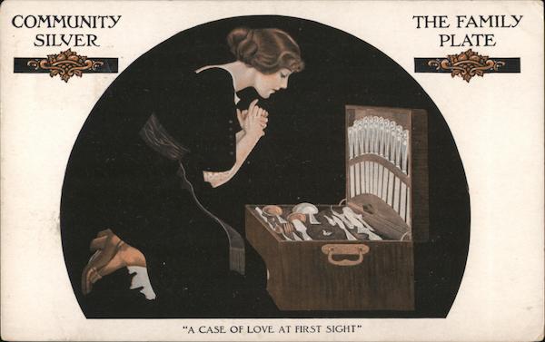 Community Silver - The Family Plate Advertising Postcard