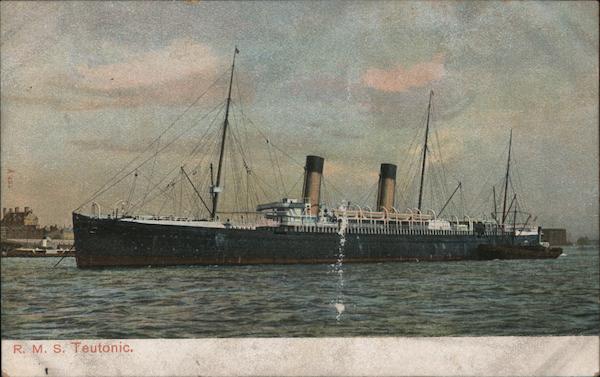Cruise Ship - R. M. S Teutonic Cruise Ships Postcard
