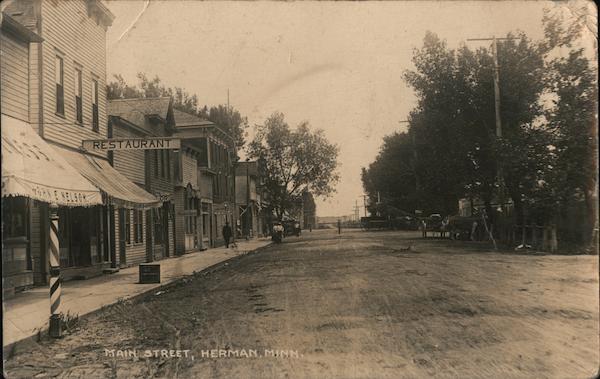 Main Street Herman, MN Postcard