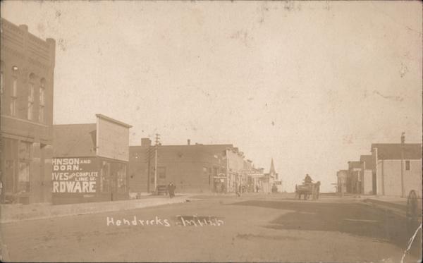 Main Street Hendricks, MN Hendricks Miller Postcard