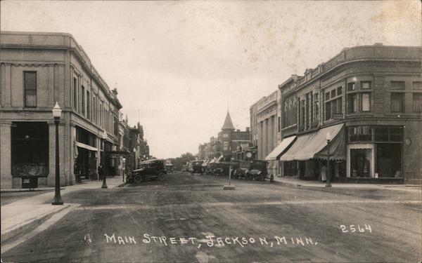Main Street Jackson, MN Postcard