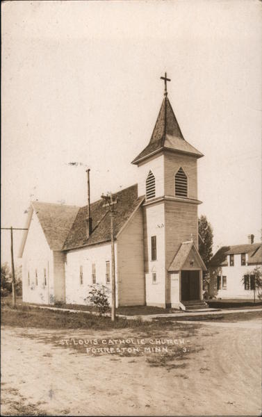 St. Louis Catholic Church Foreston, MN Postcard