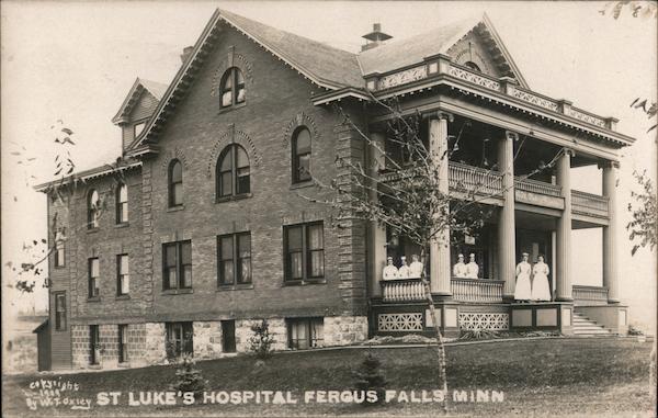 St. Luke's Hospital Fergus Falls, MN W. T. Oxley Postcard
