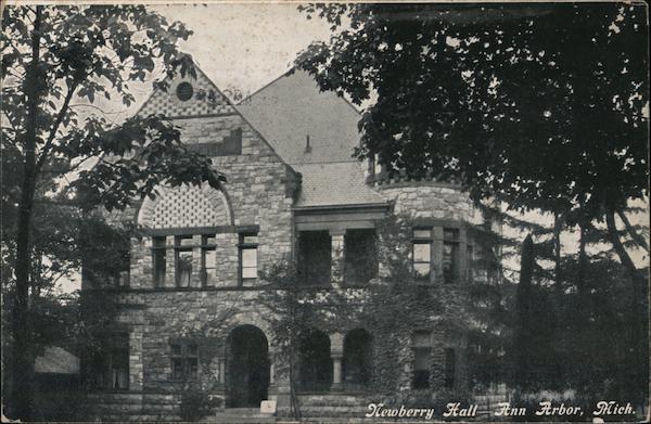 Newberry Hall Ann Arbor, MI Postcard