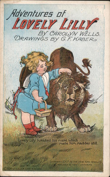Set of 4: Adventures of Lovely Lilly Lion - Carolyn Wells Artist Signed ...