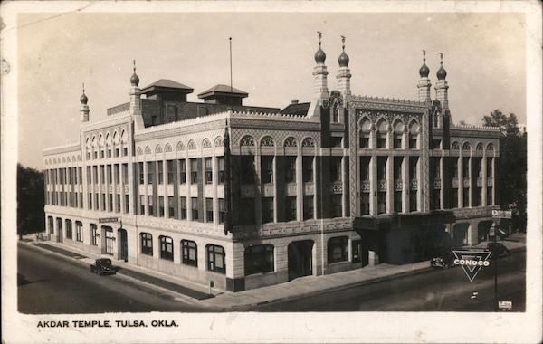 Akdar Temple Tulsa, OK Postcard