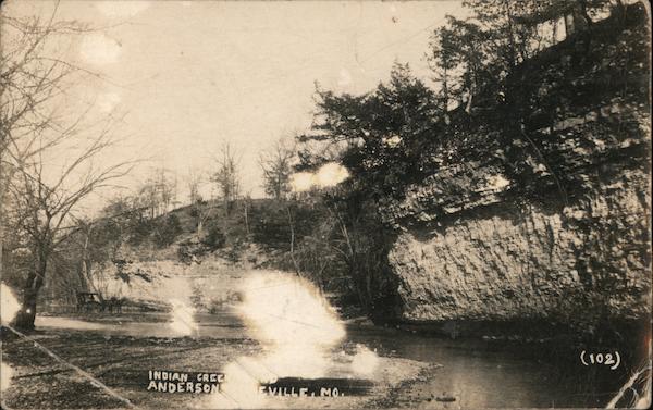 Indian Creek Anderson, MO. Missouri Postcard