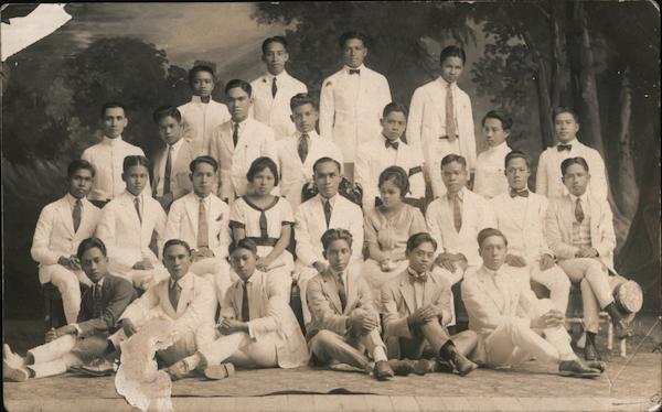 Group Photo Union High School Manila, Philippines Southeast Asia Postcard