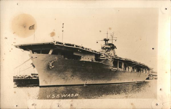 USS Wasp (CV-7) Aircraft Carier Ships Postcard