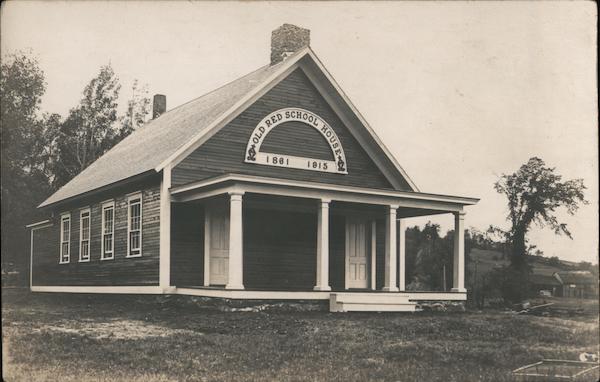 Old Red School House 1861-1915 South Wheelock, VT Postcard