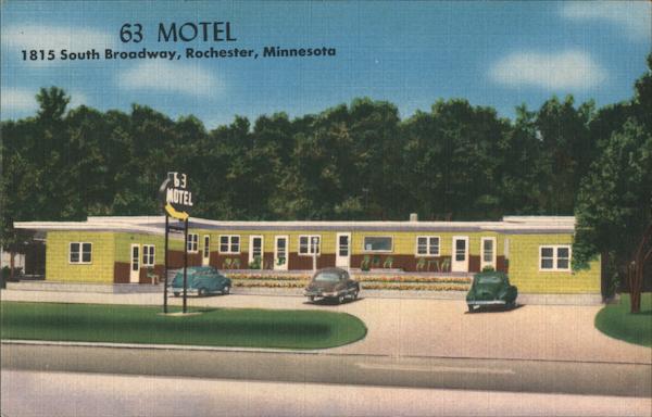 63 Motel Rochester, MN Postcard