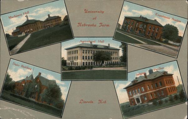 University of Nebrask Farm Buildings Lincoln, NE Postcard