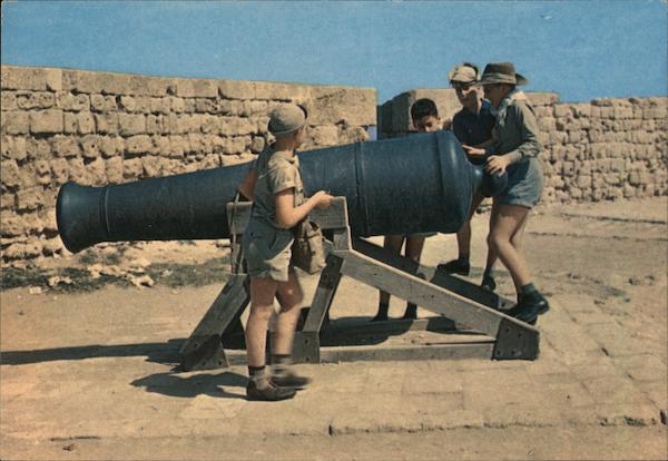 Cannon of Napoleon Acre, Israel Middle East Postcard