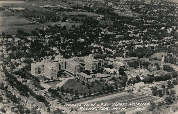 Aerial View of St. Mary's Hospital Rochester, MN Postcard
