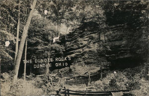 The Dundee Rocks Ohio Postcard
