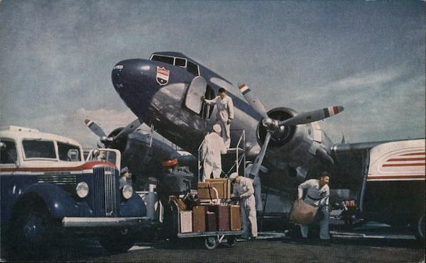 Unite Mainliner Aircraft Postcard