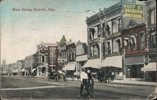 Main Street Newton, KS Postcard
