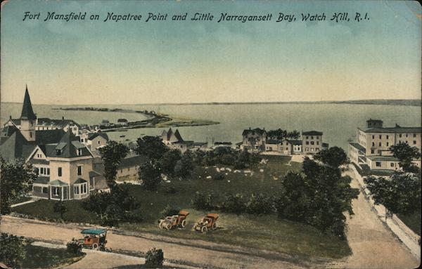 Fort Mansfield on Napatree Point and little Narragansett Bay Watch Hill ...