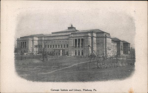 Carnegie Institute and Library Pittsburgh, PA Postcard