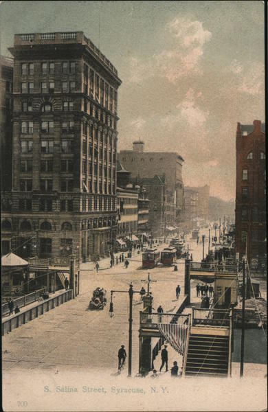 Salina Street Syracuse, NY Postcard