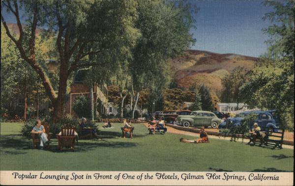Popular Lounging Spot in Front of One of the Hotels Gilman Hot Springs ...