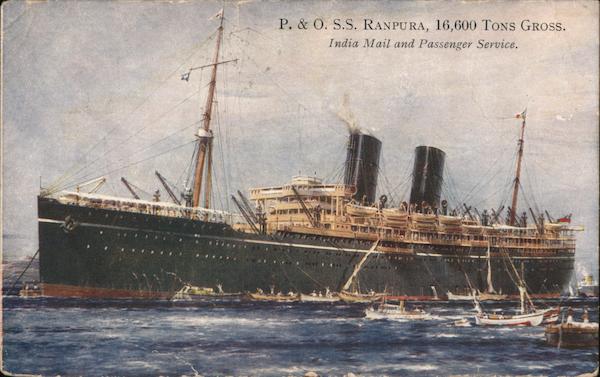 P. & O.S.S. Ranpura - India Mail And Passenger Service Boats, Ships ...