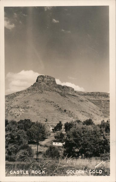 Castle Rock Golden, CO Postcard