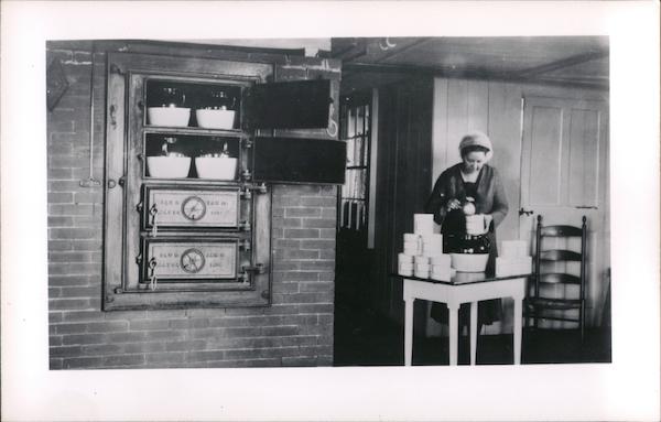 Shaker Woman Baking Canterbury, NH Postcard
