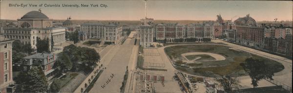 Bird's-Eye View of Columbia University New York, NY Large Format Postcard