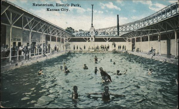Natatorium, Electric Park Kansas City, MO Postcard