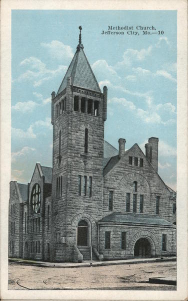 Methodist Church Jefferson City, MO Postcard