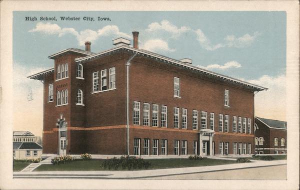 High School Webster City, IA Postcard
