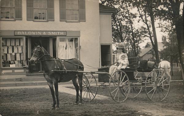 Baldwin & Smith Building, Oro Smith and Child in Buggy Pulled by ...