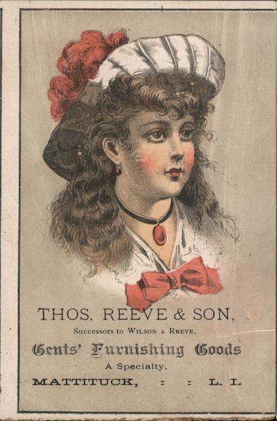Thomas Reeve & Son Gents' Furnishing Goods Trade Cards Trade Card