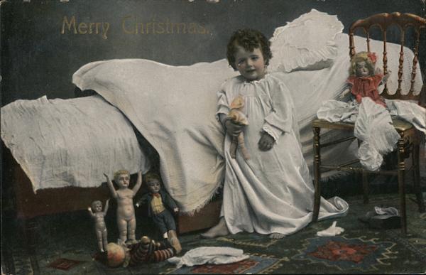 Merry Christmas Children Postcard