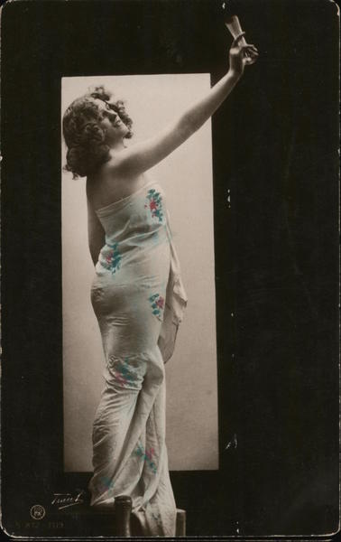 Woman Raising Glass Women Postcard Woman Raising Glass Women Postcard