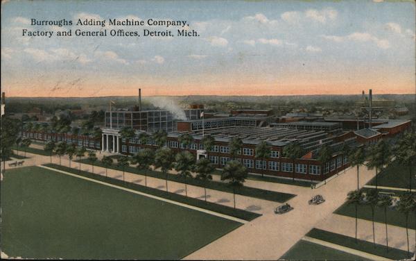 Burroughs Adding Machine Company Factory and General Offices Detroit ...