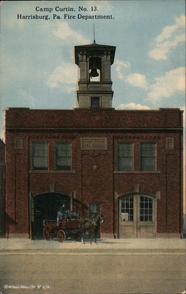 Camp Curtin, No. 13 Harrisburg Fire Department Pennsylvania Postcard