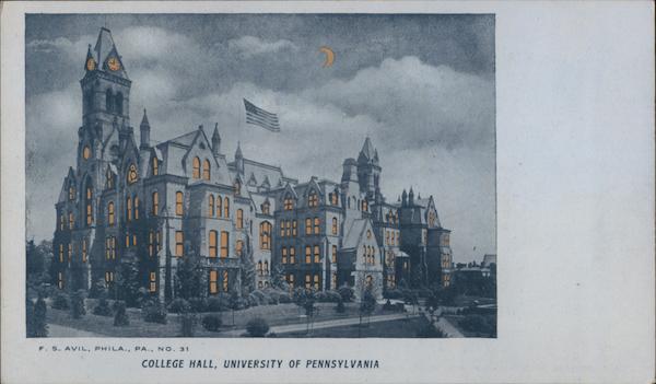 College Hall, University of Pennsylvania Philadelphia, PA Postcard