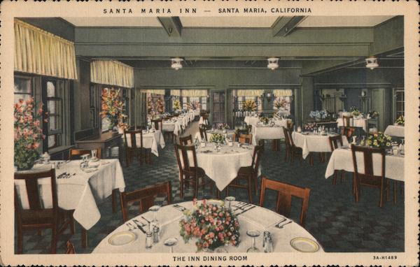 Santa Maria Inn, The Inn Dining Room California Postcard