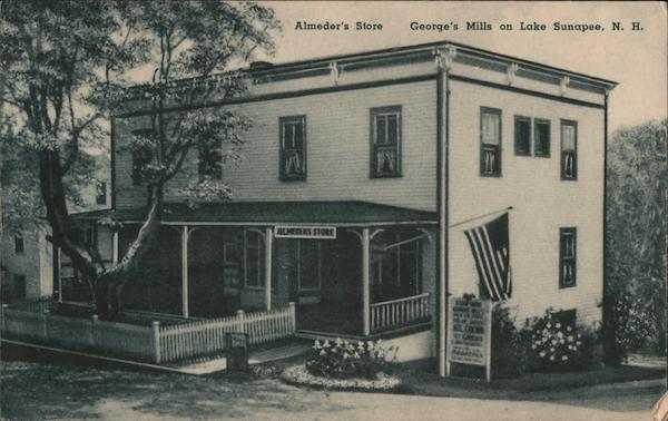Almeder's Store George's Mills Sunapee, NH Postcard