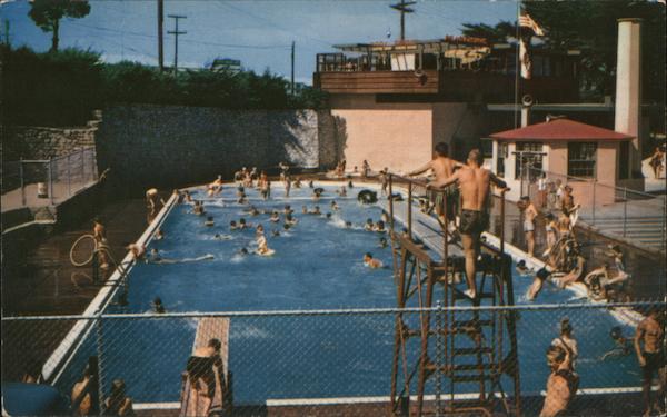 Municipal Swim Pool Pacific Grove, CA Ken Heiland Postcard